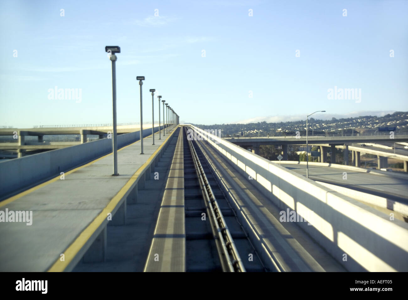View from inside monorail Stock Photo - Alamy