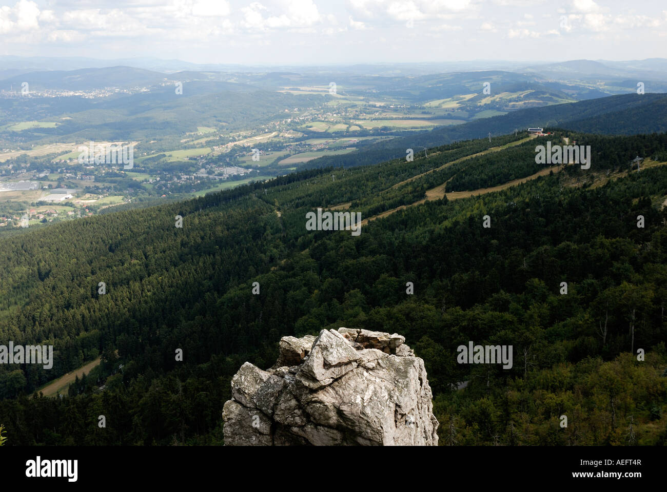 Aerial view from Jested Mountain Liberec Czech Republic Stock Photo - Alamy