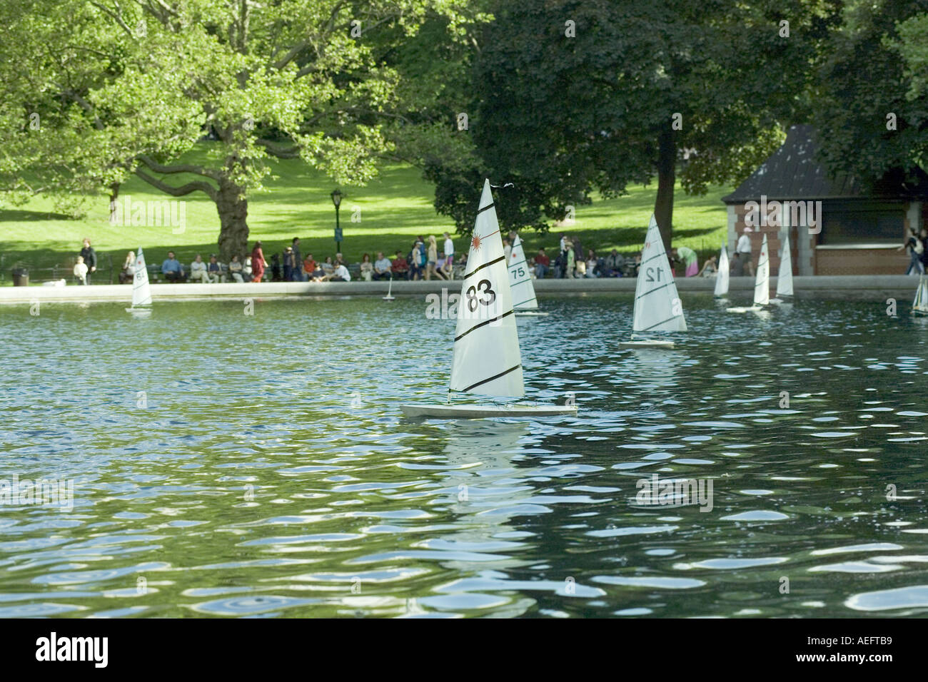 New York Central Park Lake model boats Stock Photo - Alamy