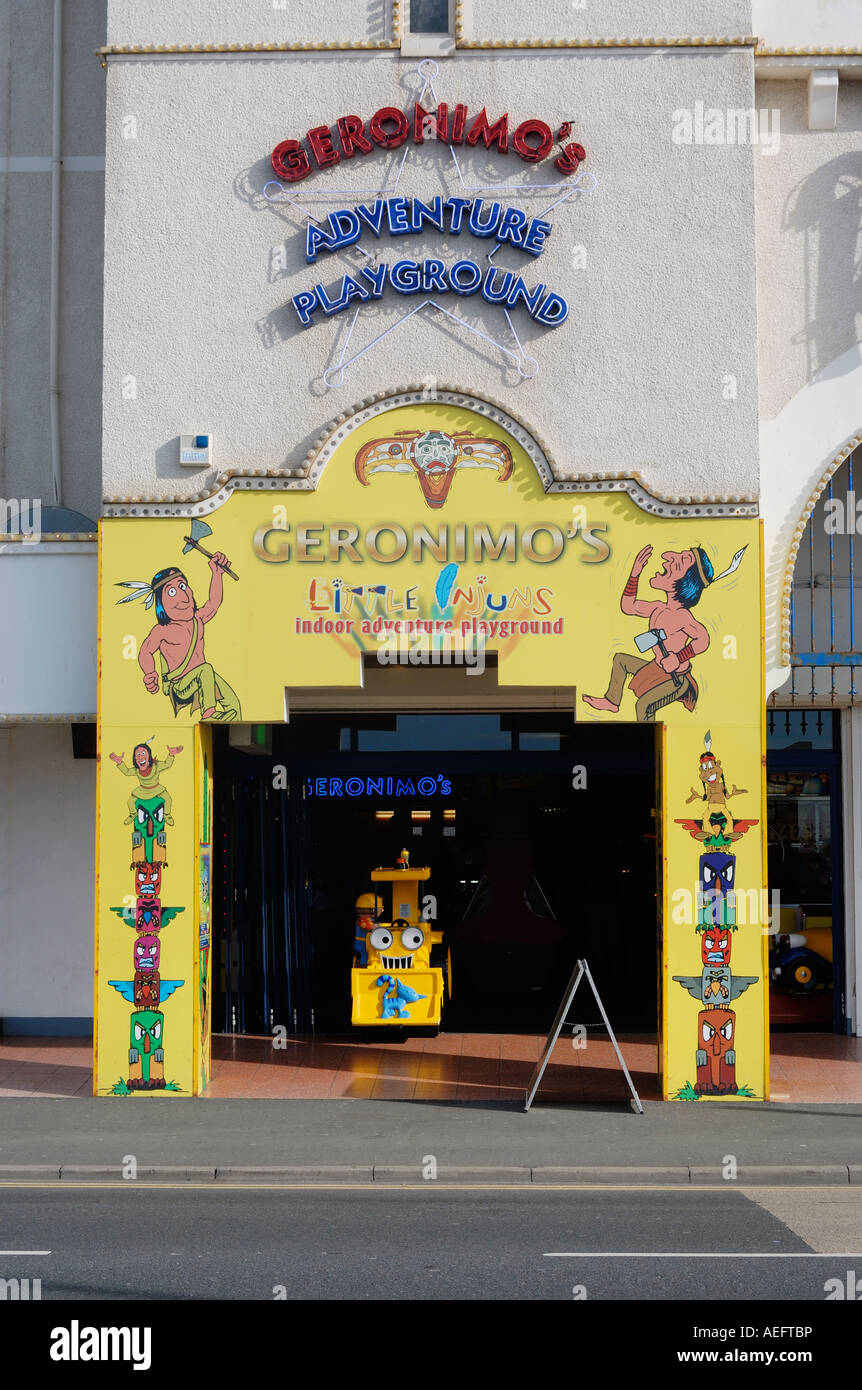 Geronimos Adventure Playground amusement arcade on the promenade in the ...