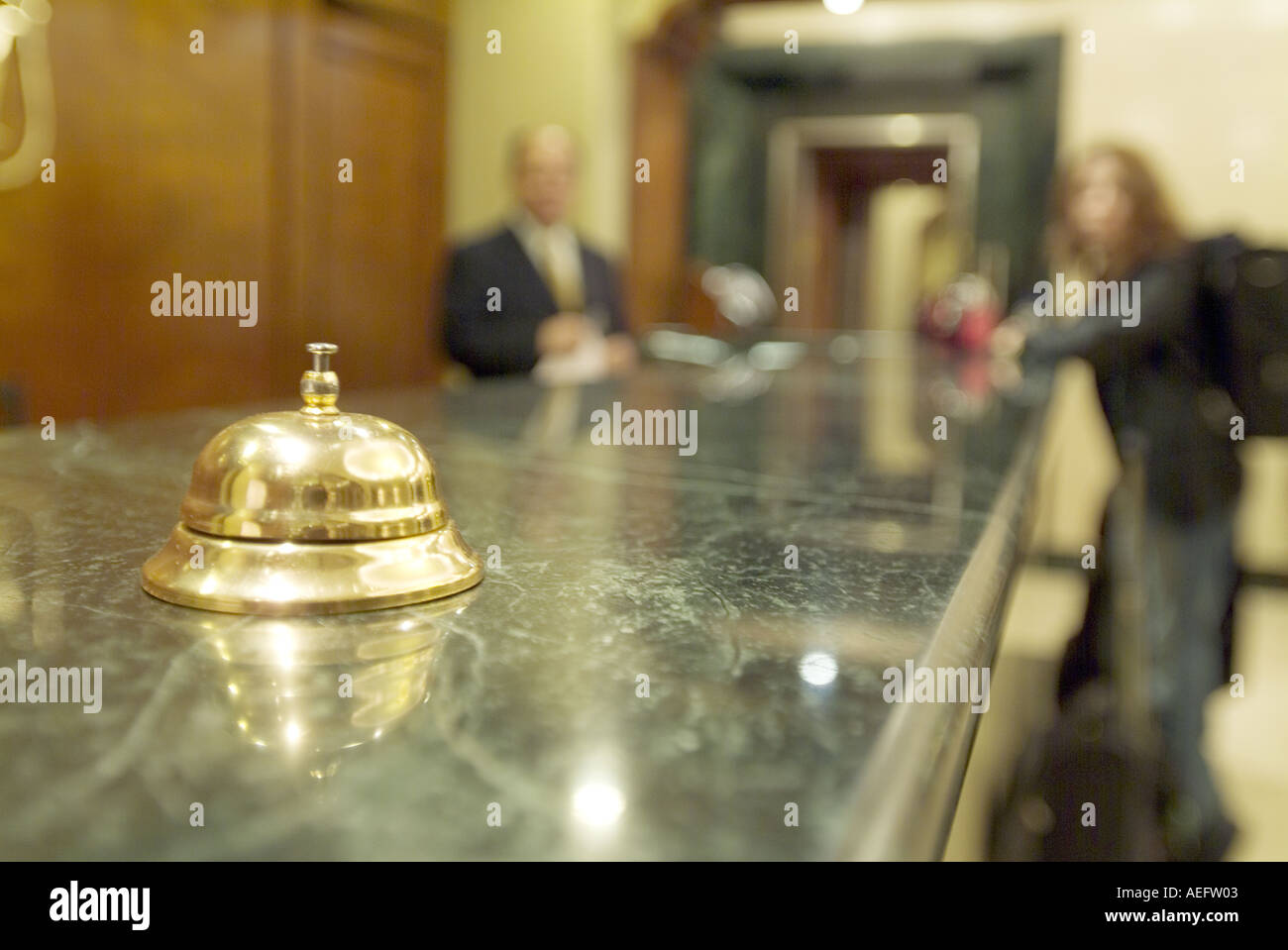 Service bell at hotel lobby Stock Photo - Alamy