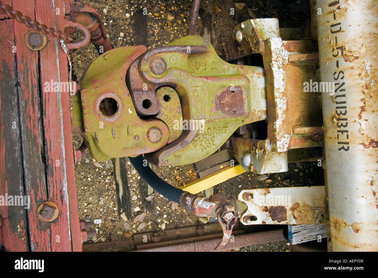 Train car connection Stock Photo - Alamy