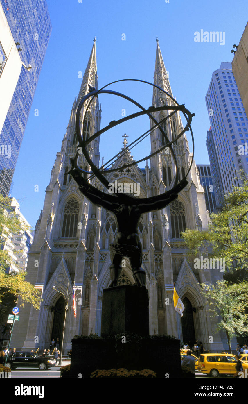 Statue of Atlas Rockefeller Center NYC Stock Photo - Alamy