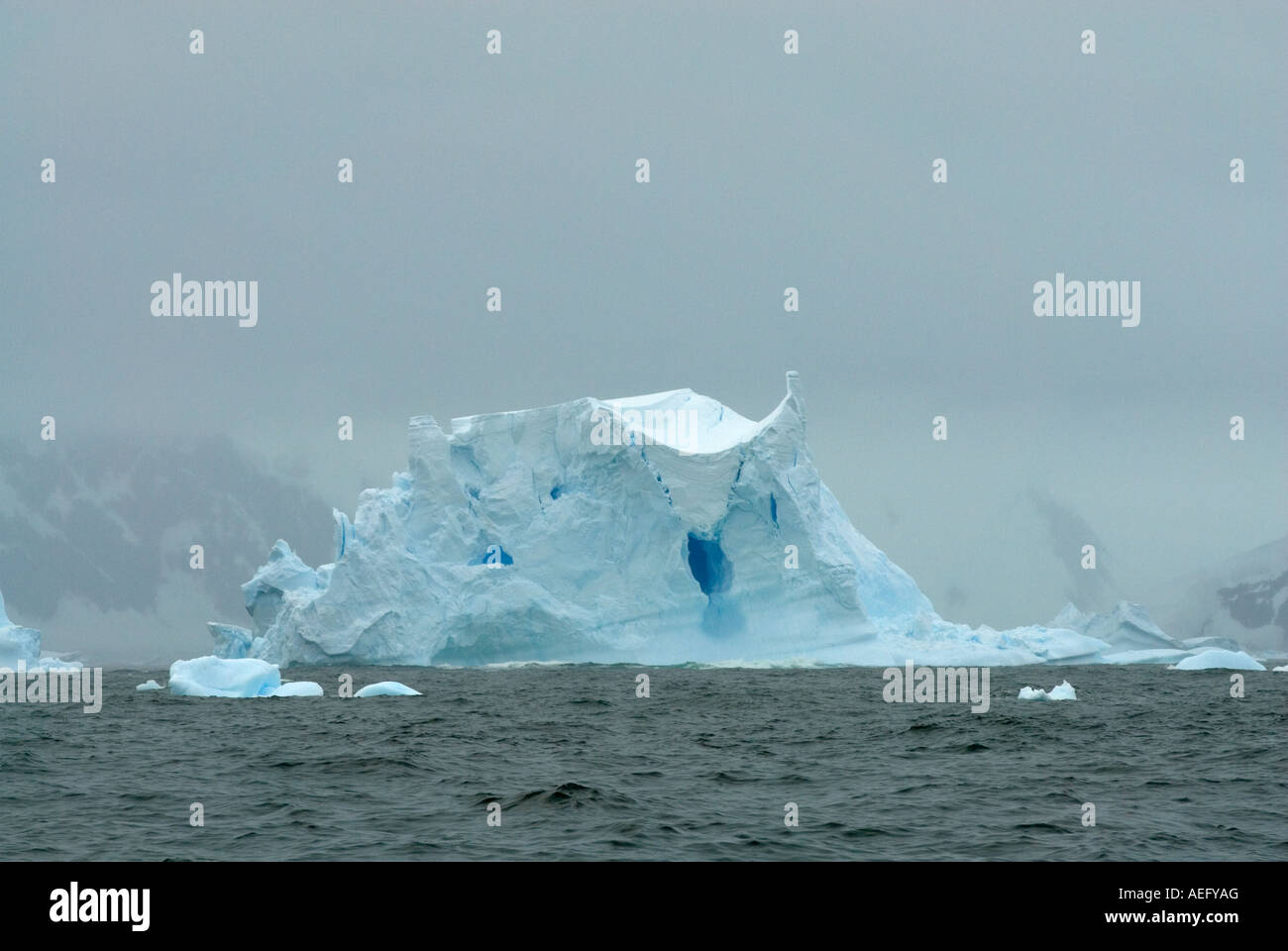 iceberg floating off the western Antarctic peninsula Antarctica ...