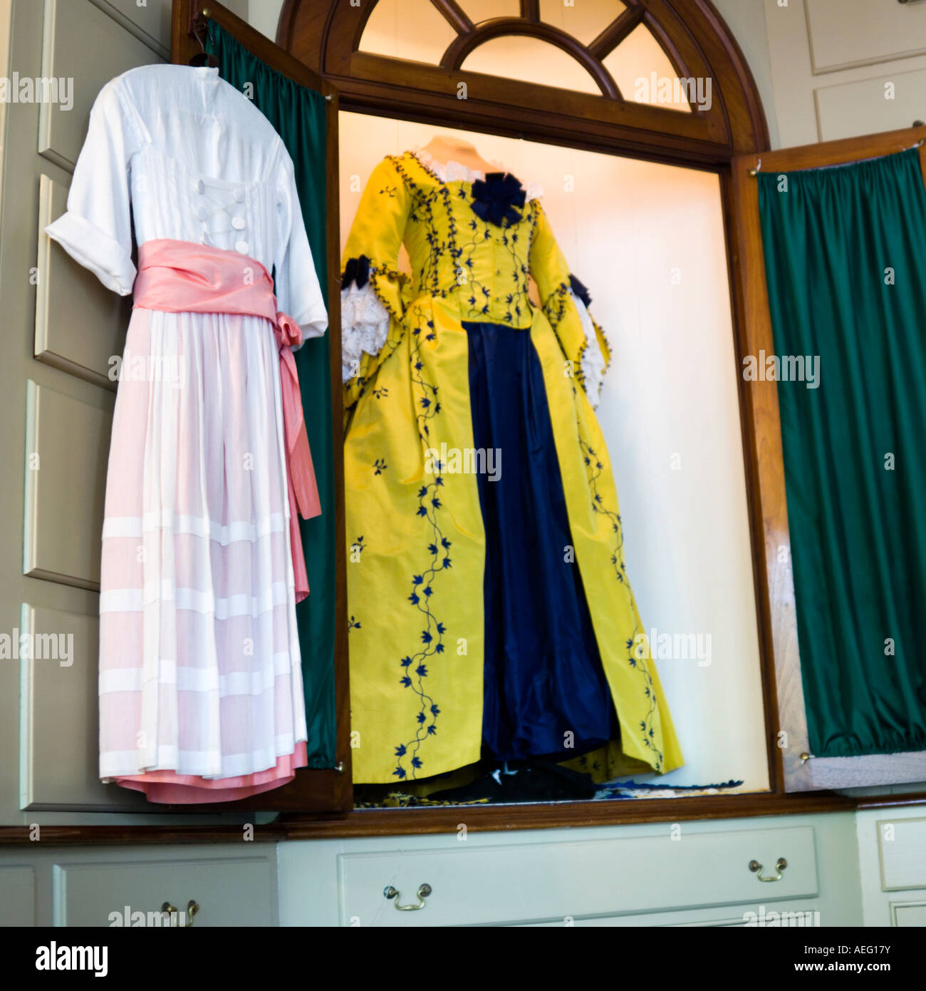 Colonial Dressmaker s Display Stock Photo - Alamy