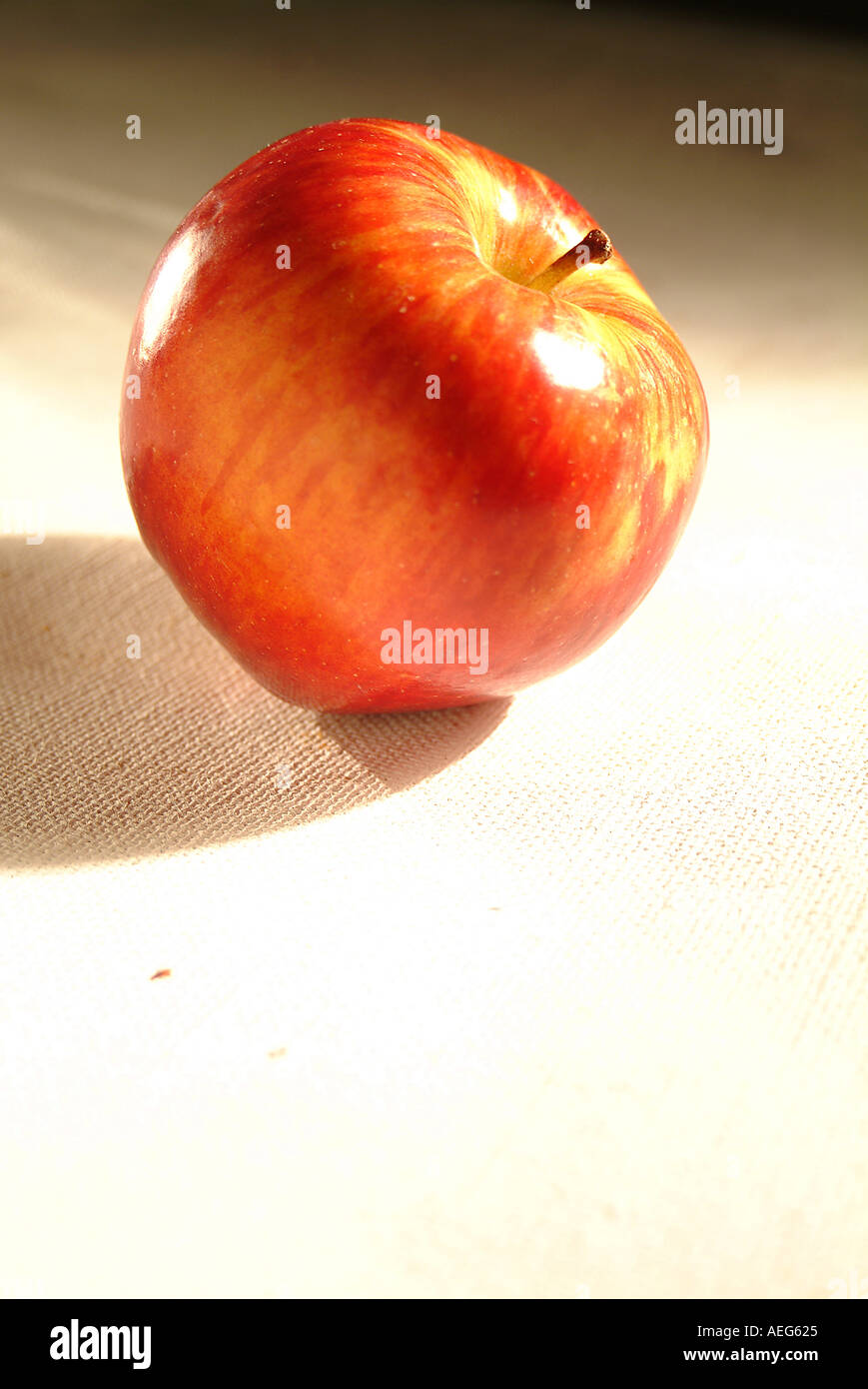 Fruits Vegetables apple apples red reddish round shiny stem nourishment ...
