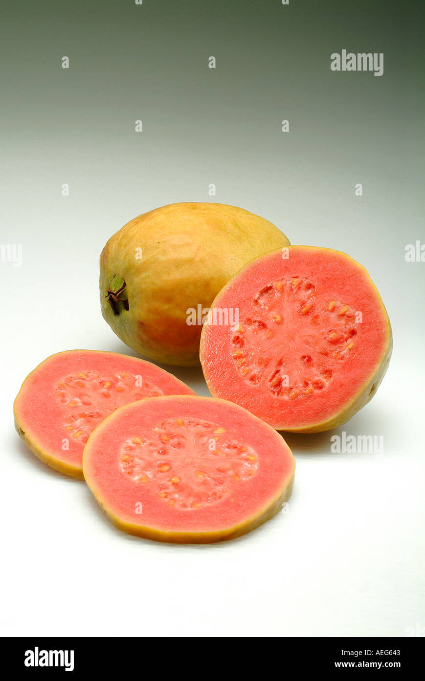 Fruits Vegetables guava guavas cut open fleshy tropical sliced slices ...