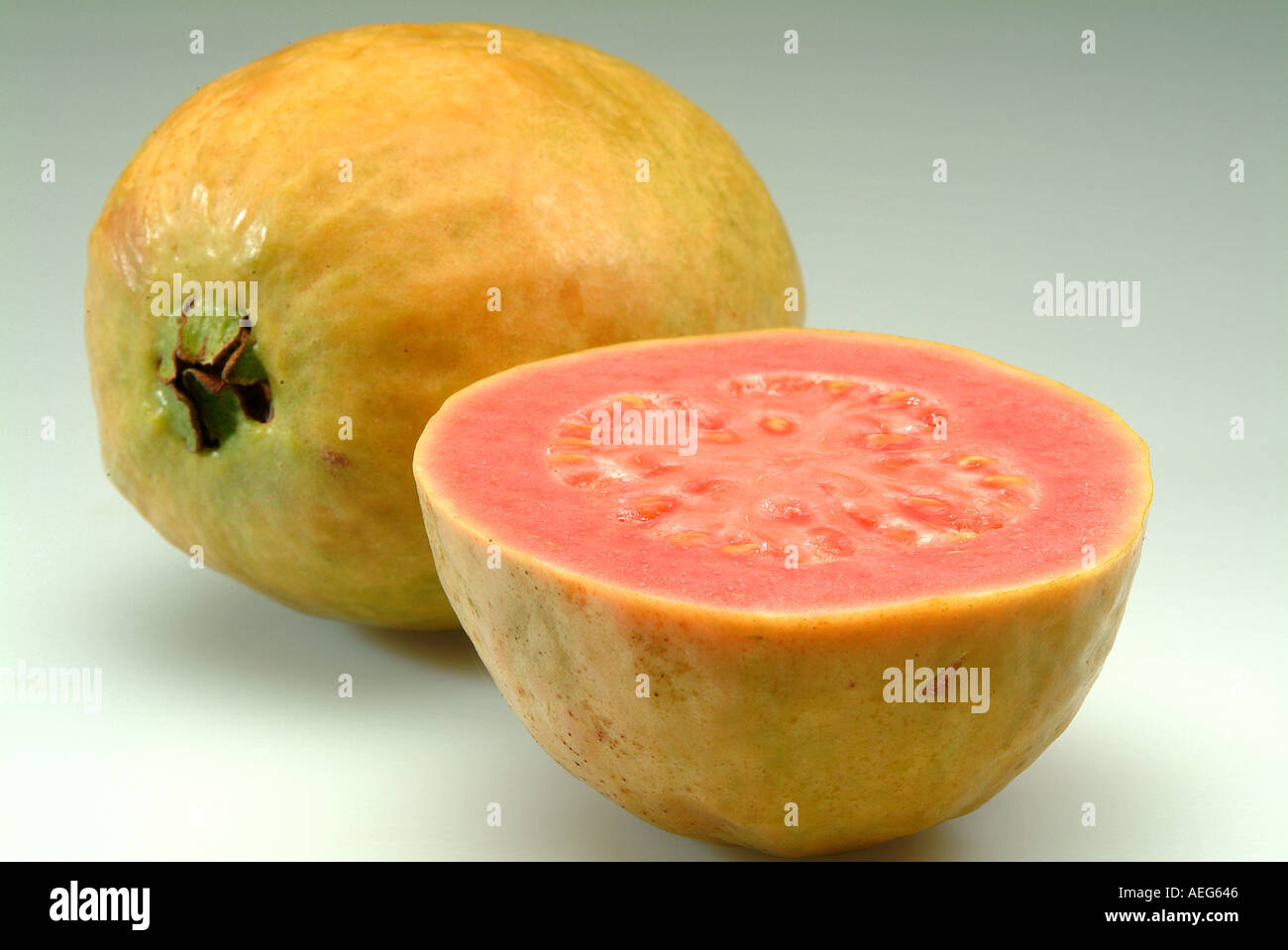Fruits Vegetables guava guavas cut open fleshy tropical sliced slices ...