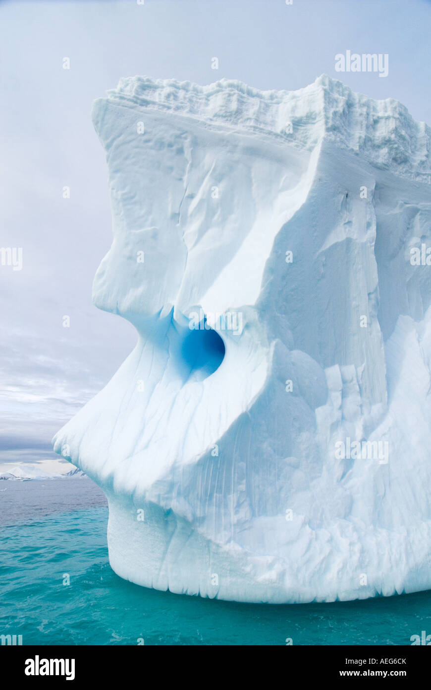 various textures on an iceberg floating off the western Antarctic ...