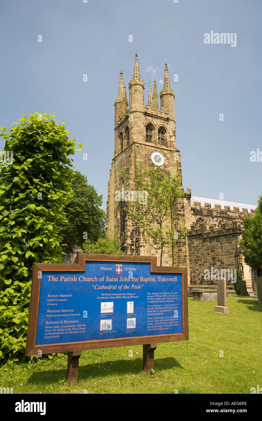Derbyshire Tideswell St John the Baptists parish church The Cathedral ...