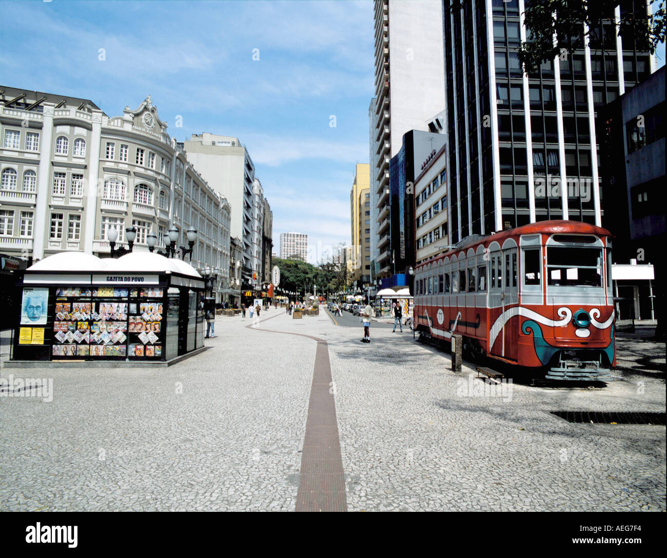 Travel Brasil curitiba parana building buildings corner marble pavement ...