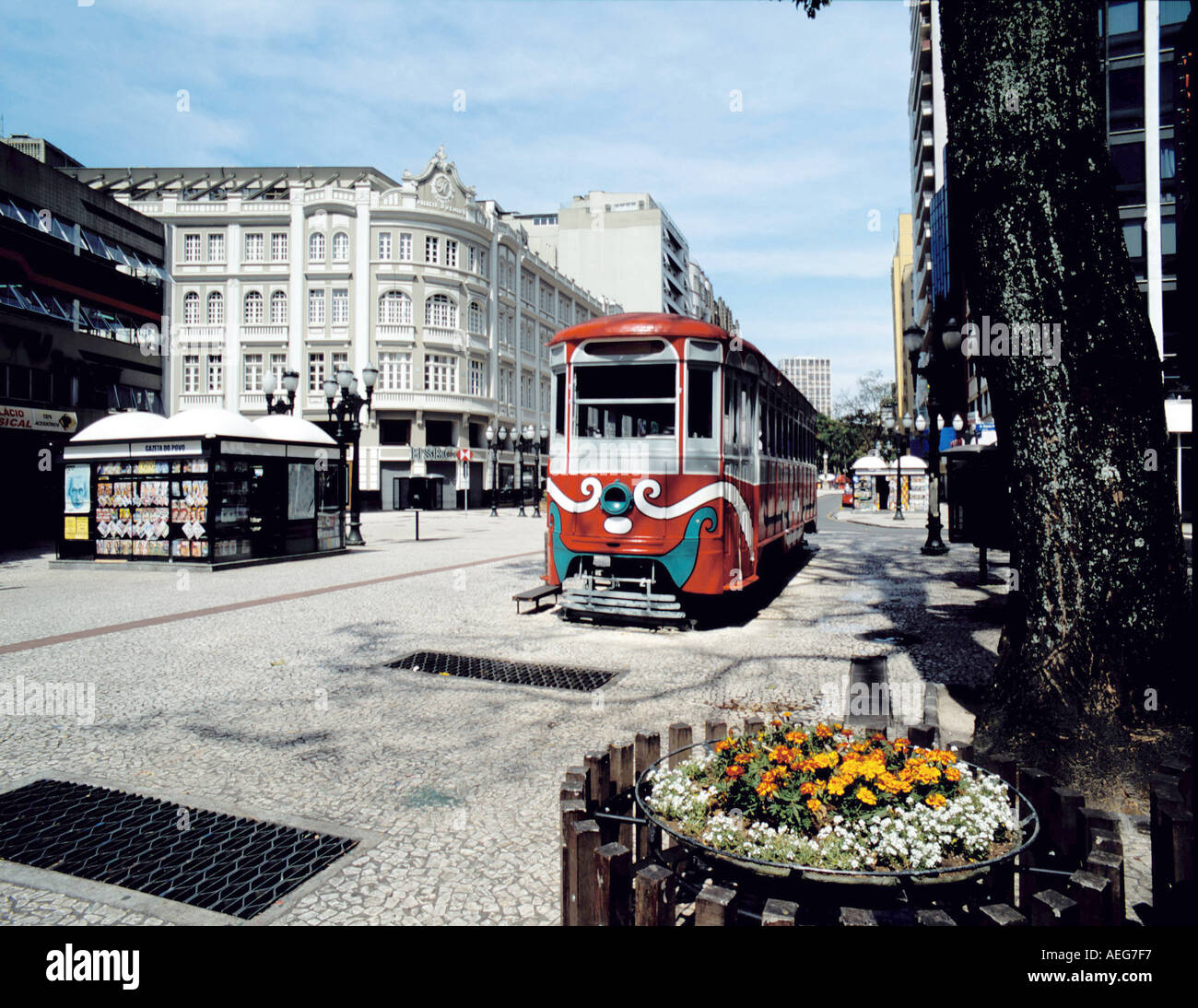 Travel Brasil curitiba parana building buildings corner marble pavement ...