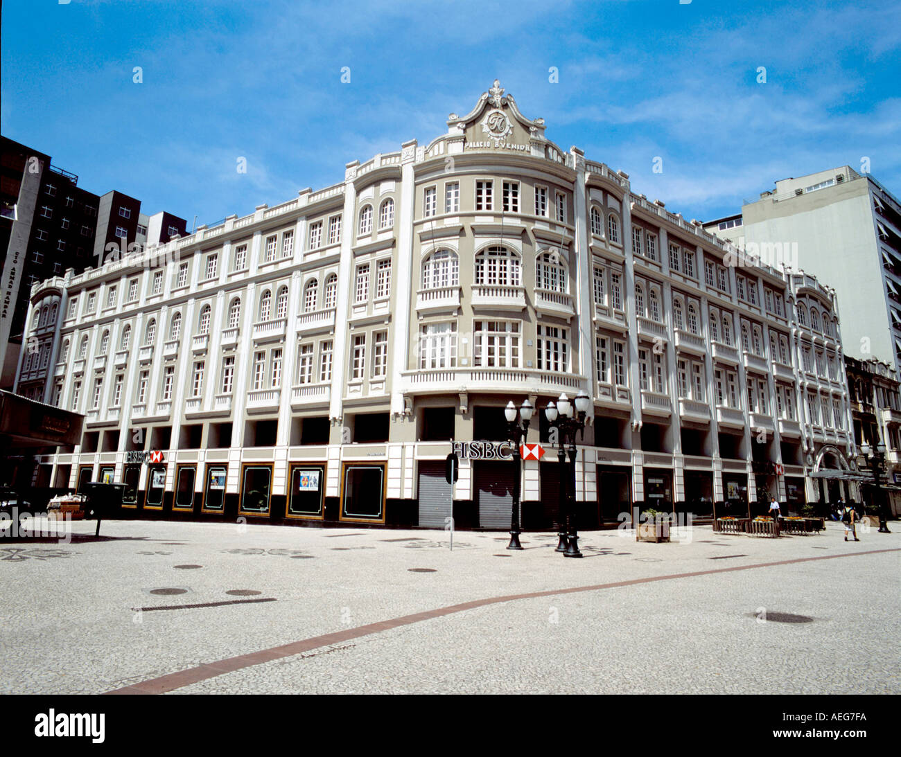 Travel Brasil curitiba parana building buildings corner marble pavement ...