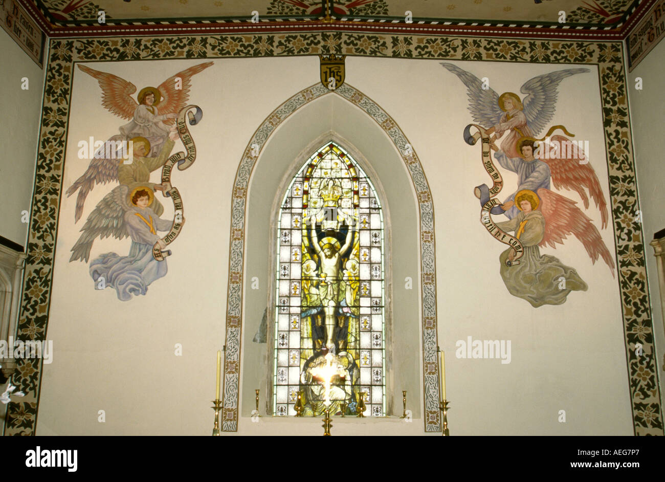 UK England Devon Plymouth Citadel wall painting in Royal Chapel Stock ...