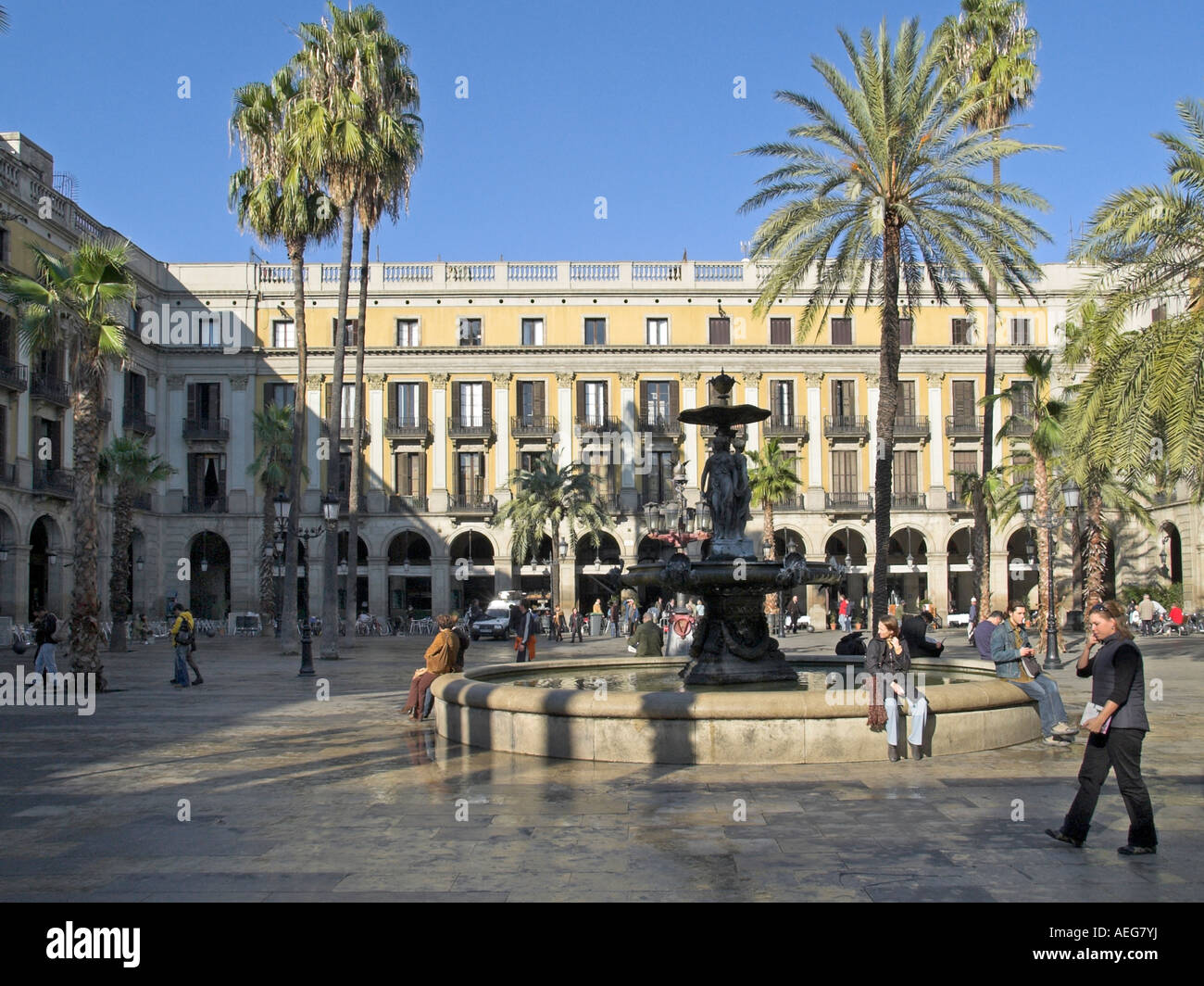 The royal place, Barcelona Stock Photo - Alamy