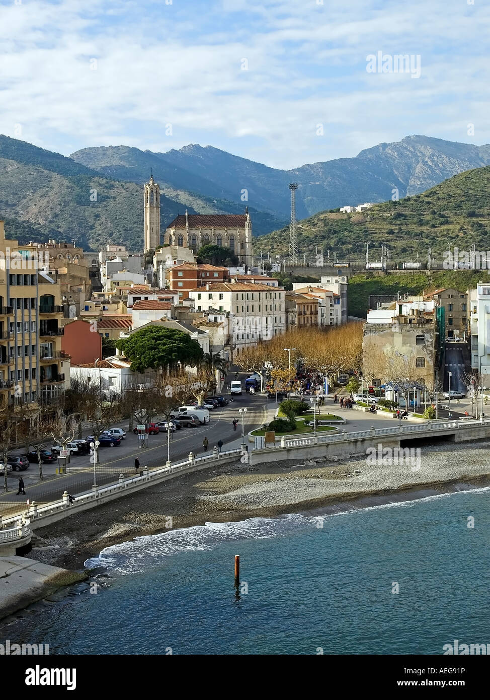Portbou view, spain Stock Photo - Alamy