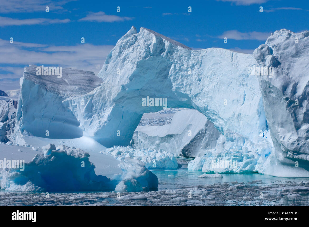 glacier arch along the western Antarctic peninsula Antarctica Southern ...