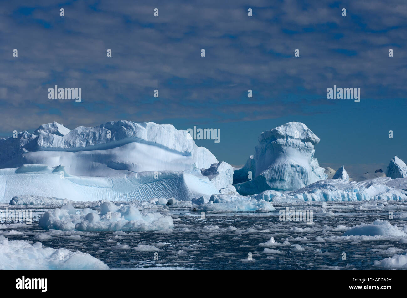 icebergs along the western Antarctic peninsula Antarctica Southern ...