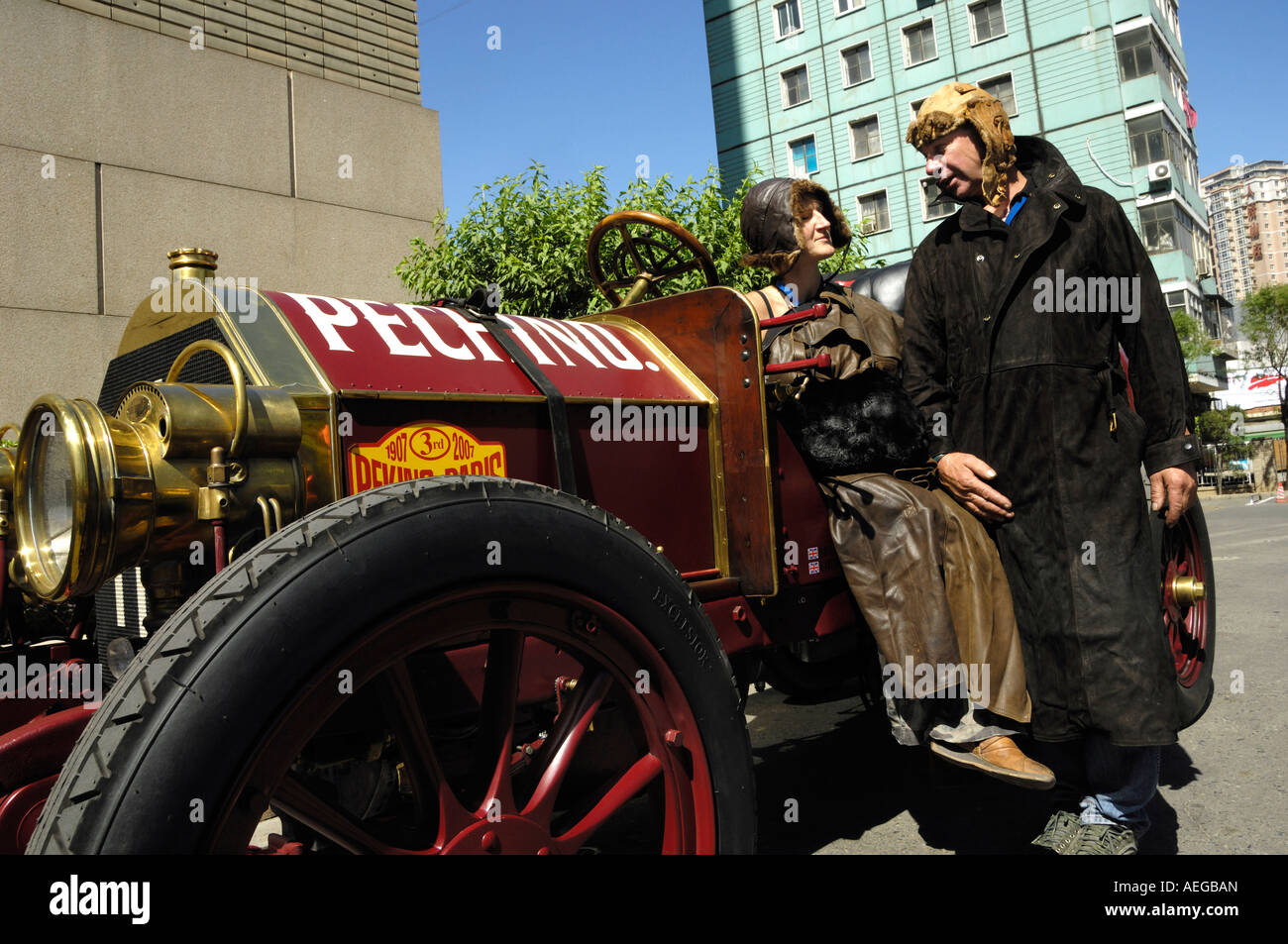 David Karen Ayre with 1907 Itala 6 Litre NO 1 during the rerunning of ...
