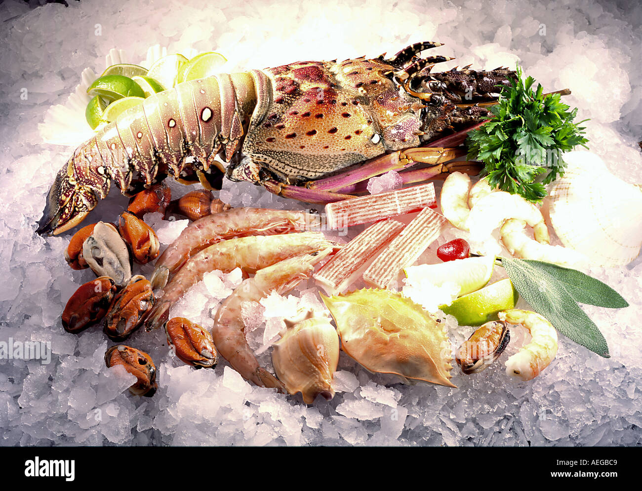 Food lobster seafood crab shellfish salvia coriander kani kanikama fish ...