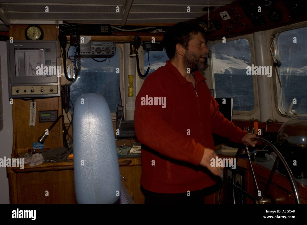 Steven Kazlowski on the Golden Fleece Antartica Stock Photo - Alamy