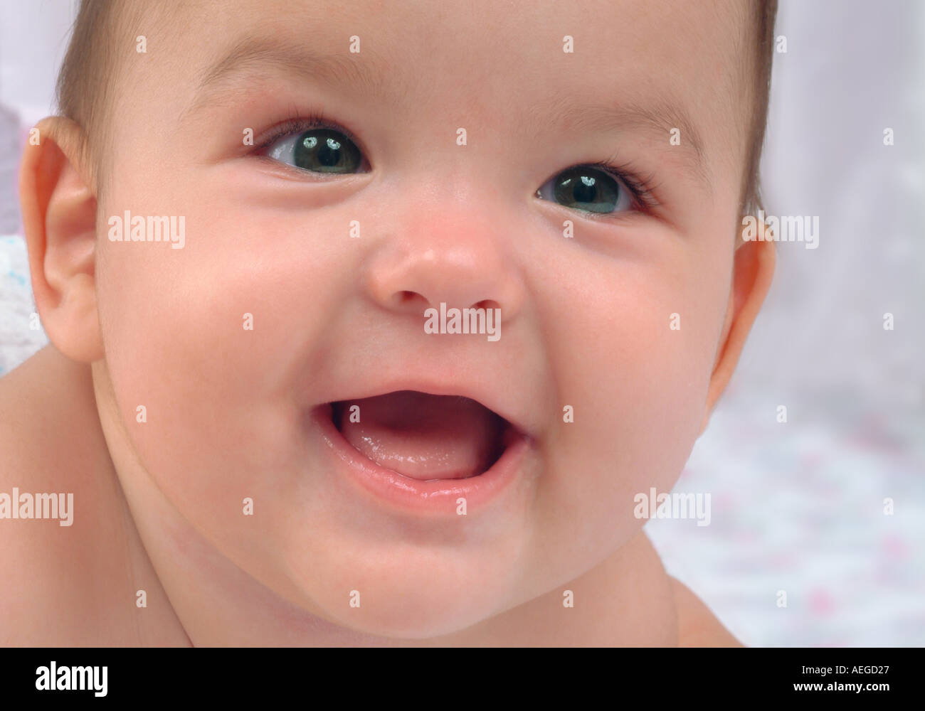 Baby mile smiling happy closeup close up close up expression emotion ...