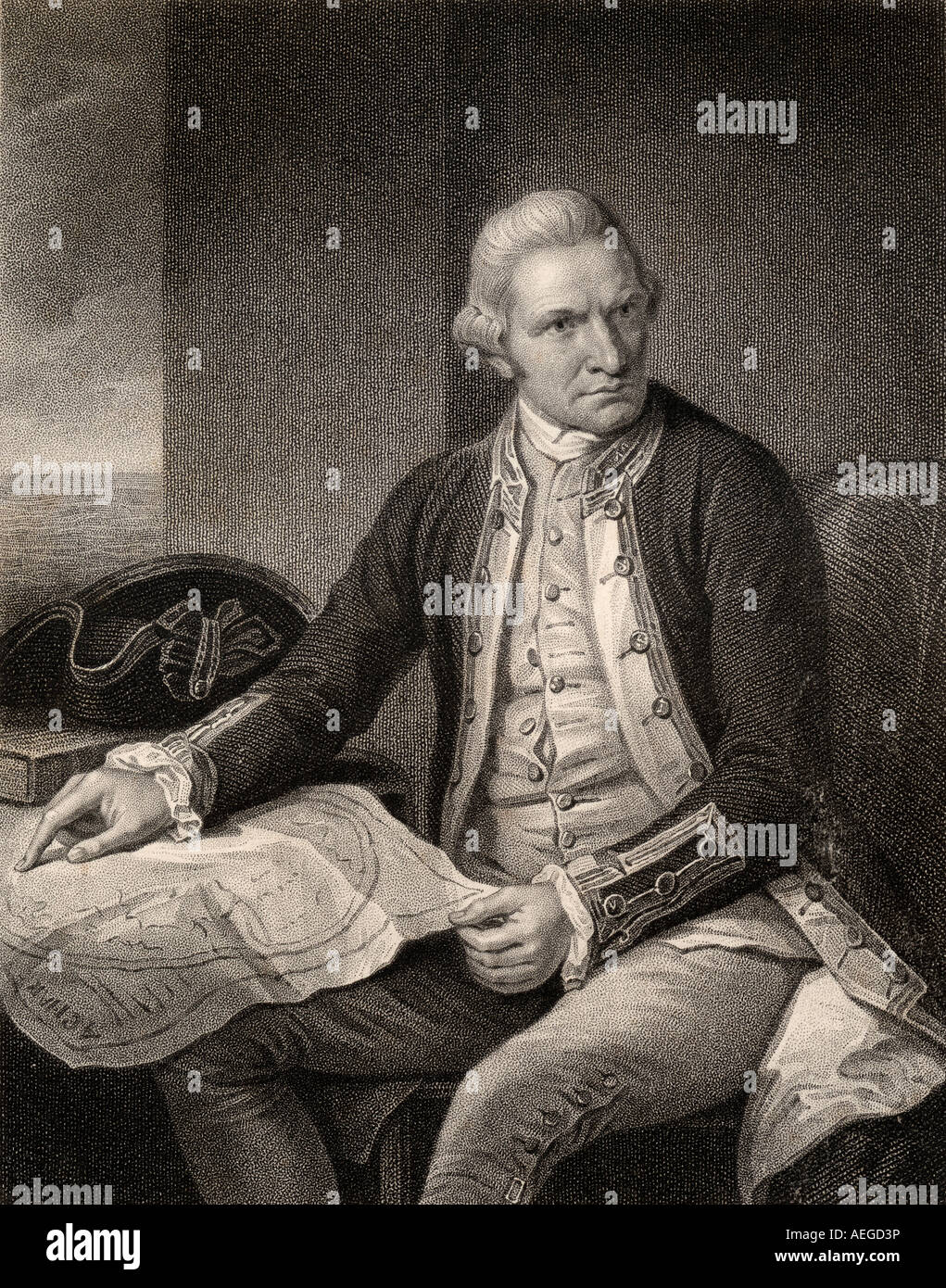 Captain james cook portrait hi-res stock photography and images - Alamy
