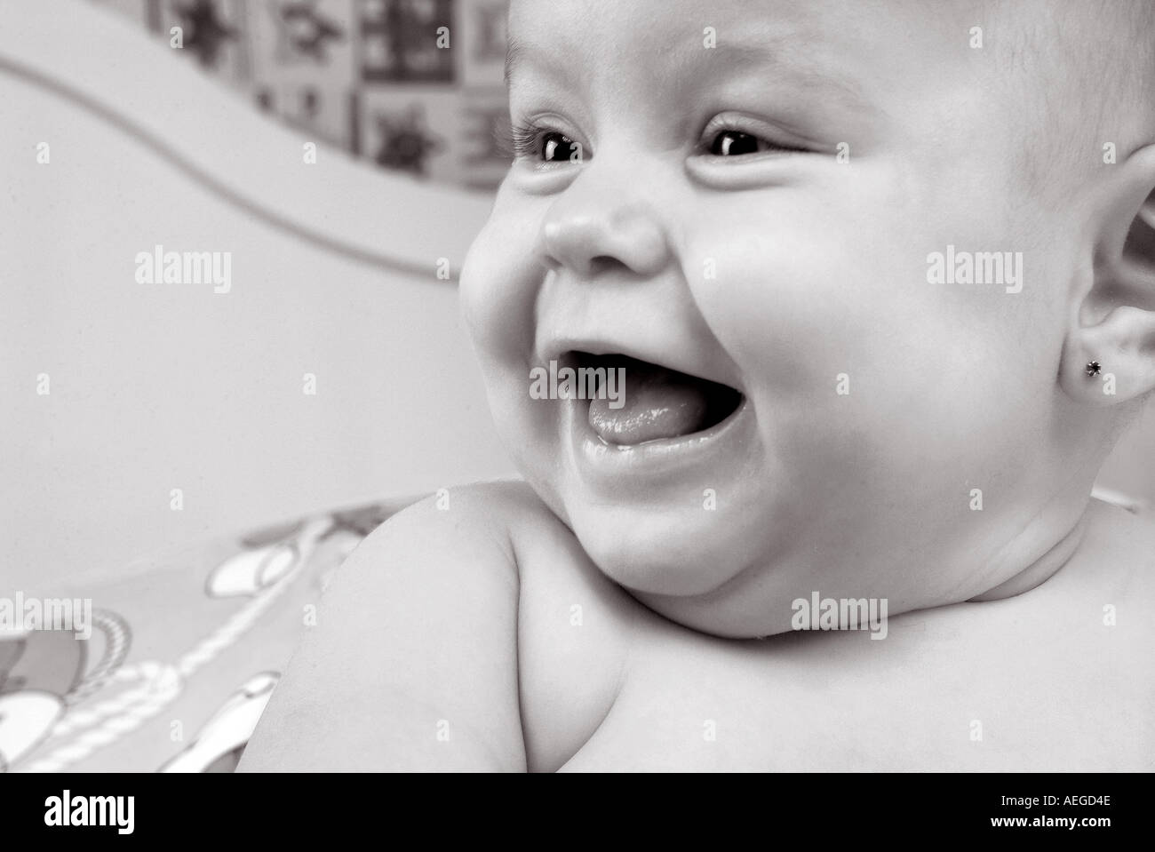 Baby chubby cute staring cheeky rosy smile big closeup close up close ...
