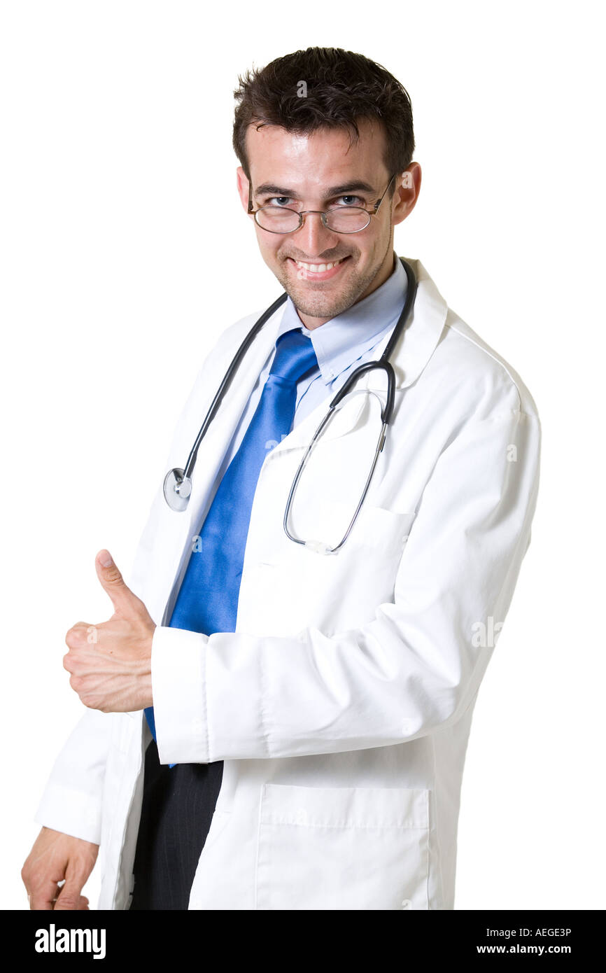 Doctor with thumbs up Stock Photo - Alamy