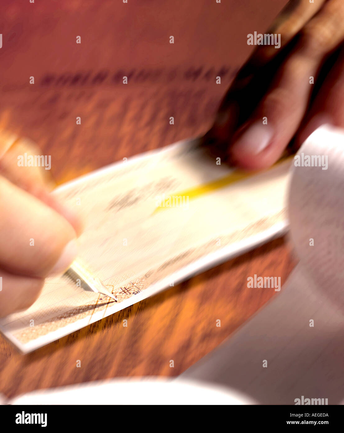 Office check checkbook fill out filling value payment order paper ...