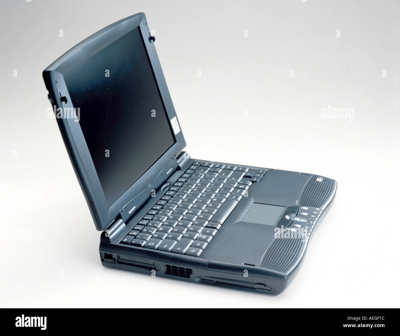 Office laptop open compact portable black off screen technology ...