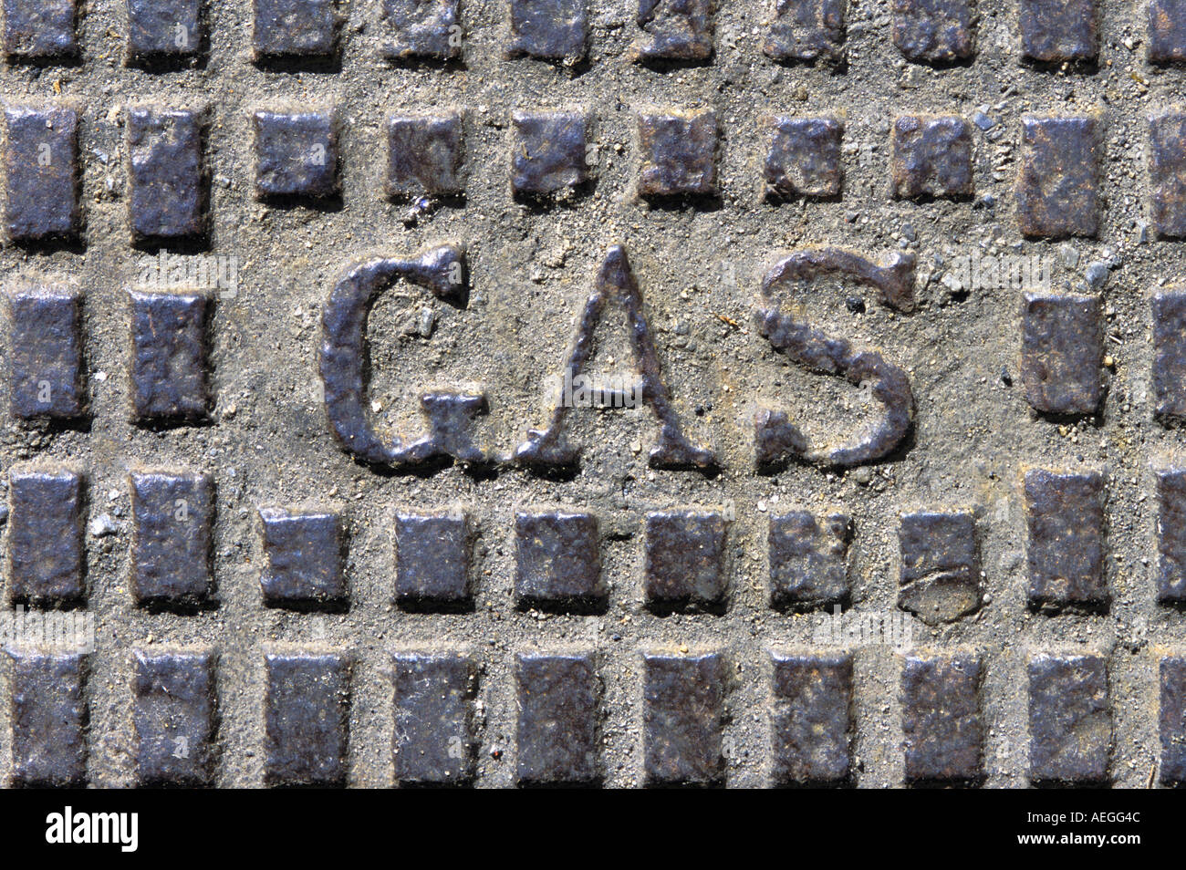 GAS manhole cover Stock Photo - Alamy