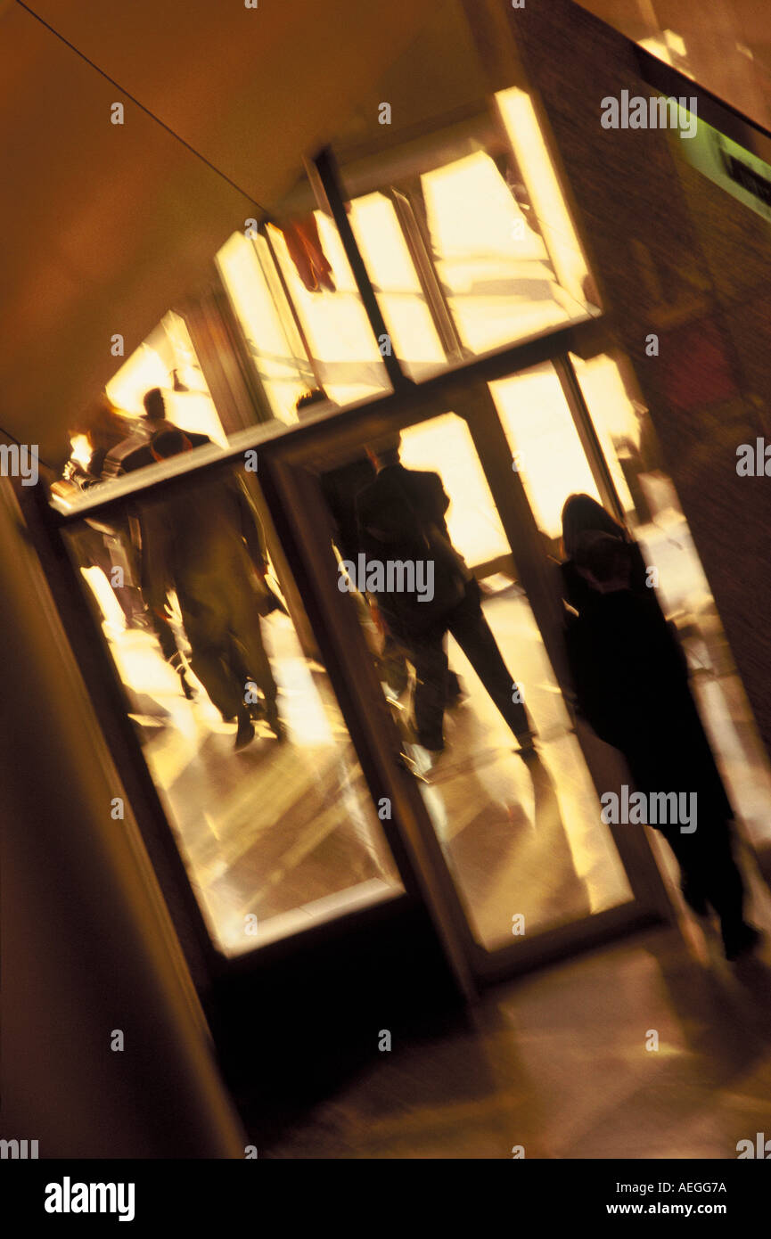 Exiting building hi-res stock photography and images - Alamy