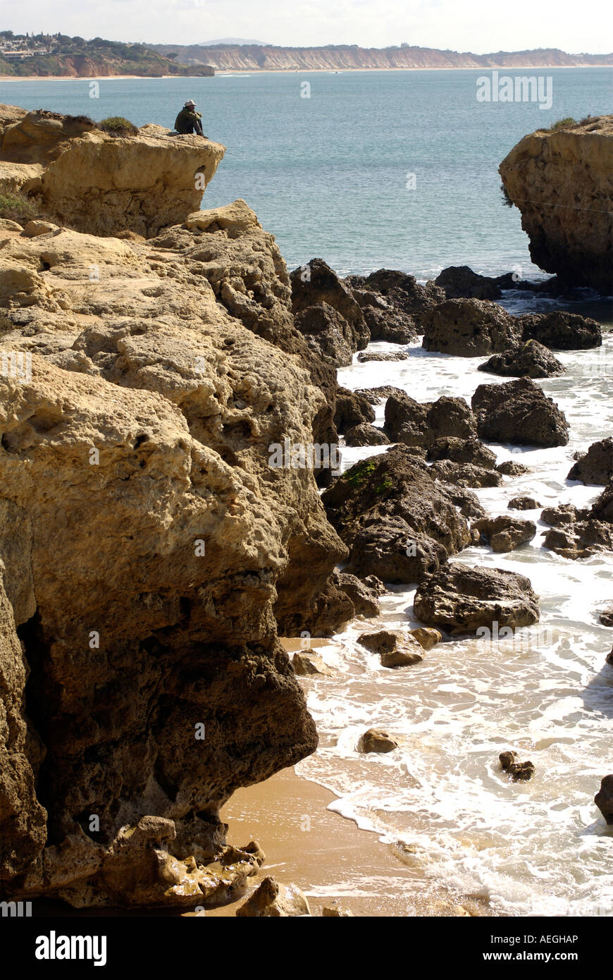Albufera Beach in Portugal Stock Photo - Alamy