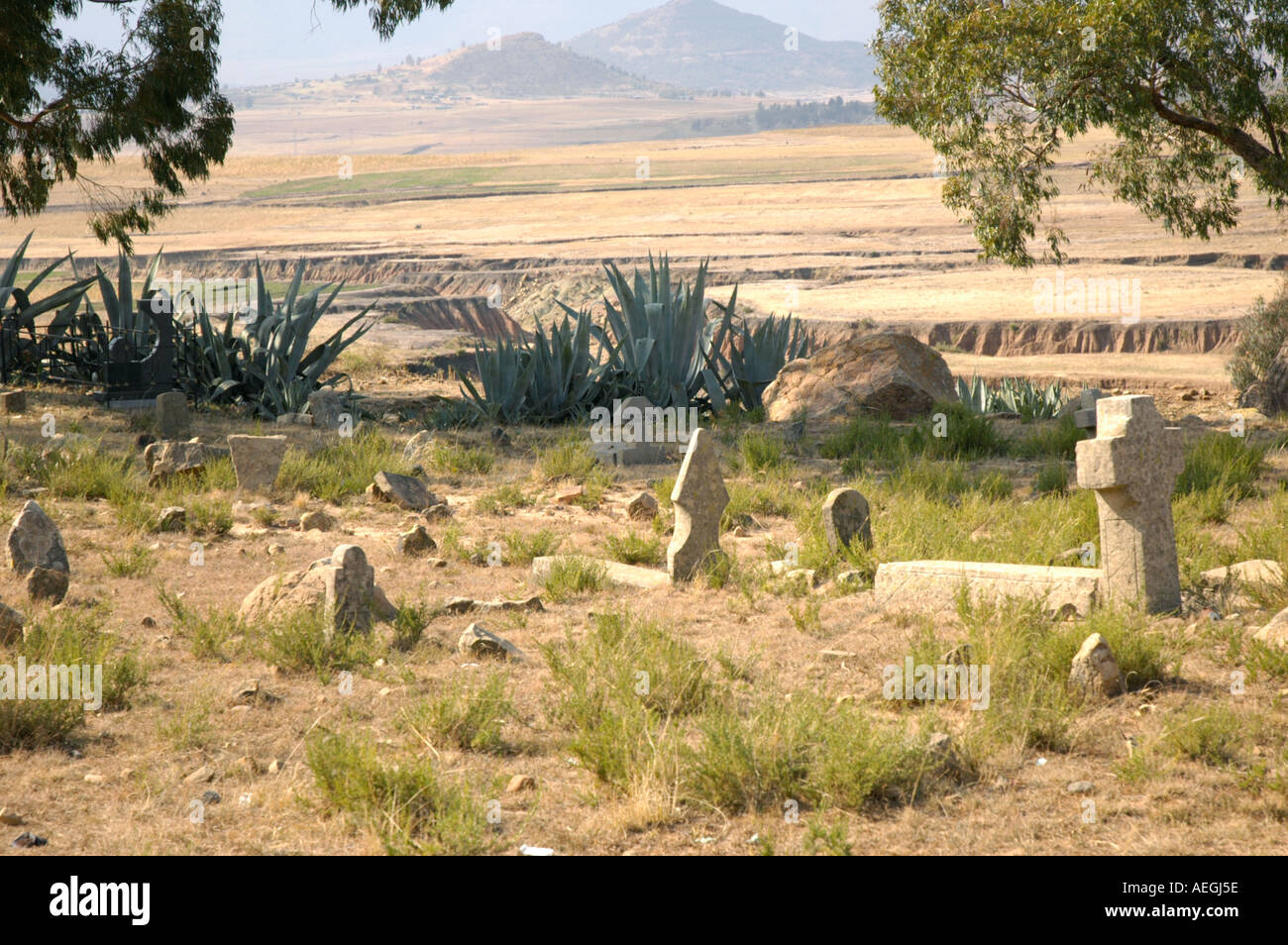 Traditional graveyard in Lesotho Africa Stock Photo - Alamy