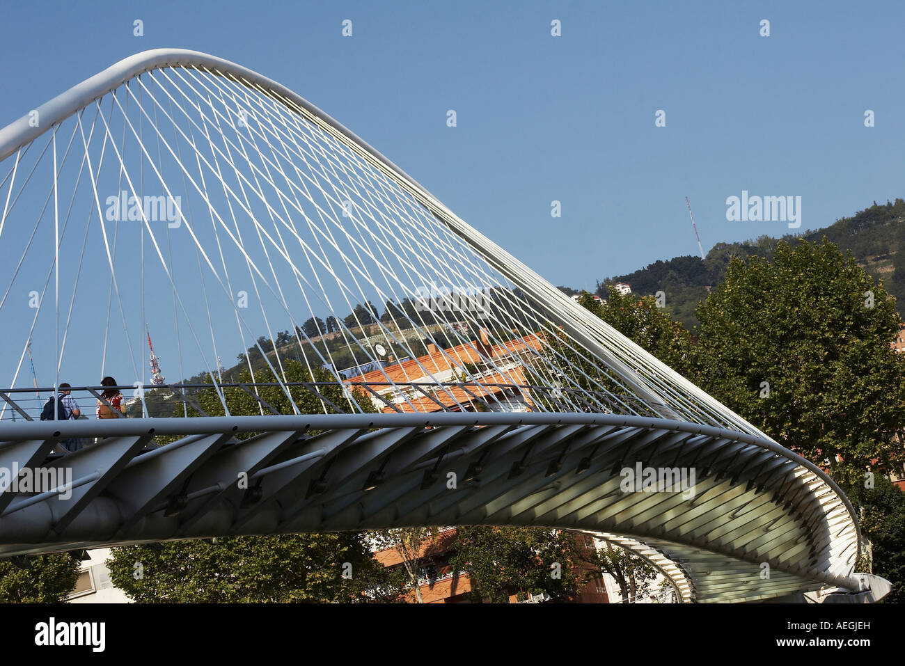 Calatrava Bridge Bilbao Spain Stock Photo - Alamy
