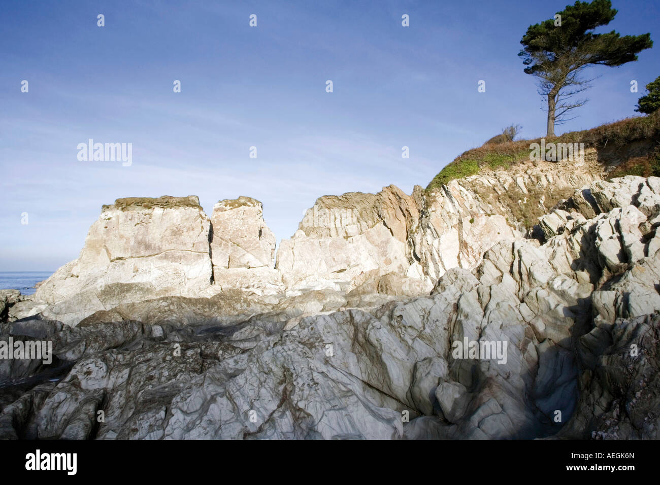 colour image lee bay ilfracombe the devon coast england uk Stock Photo ...