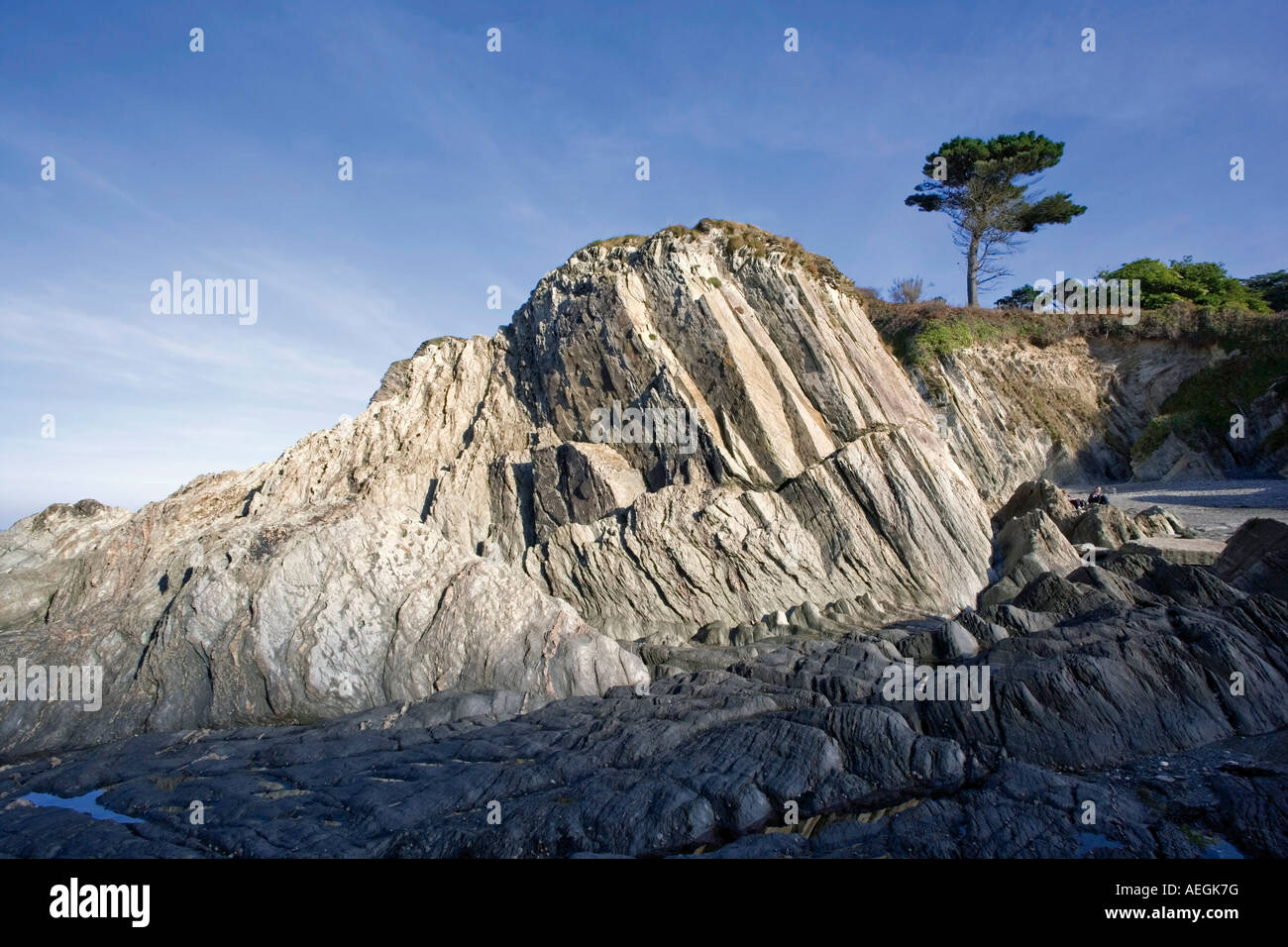 lee bay ilfracombe the devon coast england uk Stock Photo - Alamy