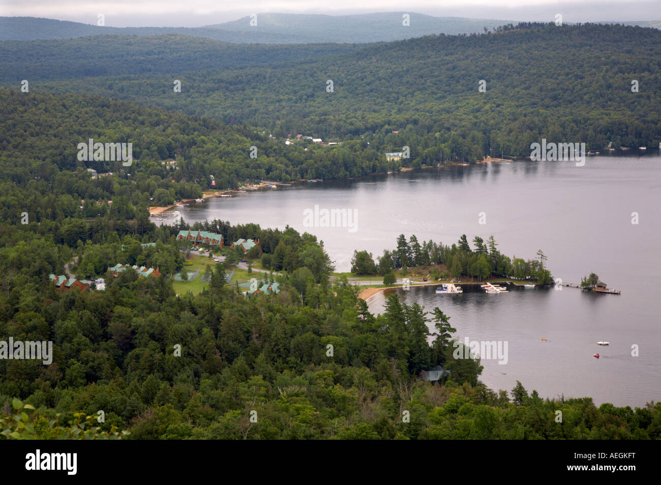 Inlet and Fourth Lake in the Adirondack Mountains of New York State ...