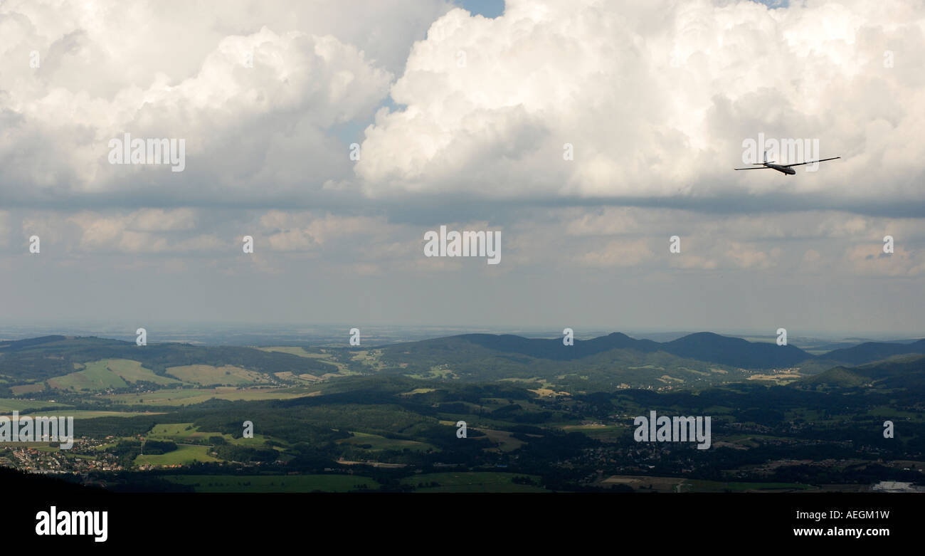Glider in flight Stock Photo - Alamy