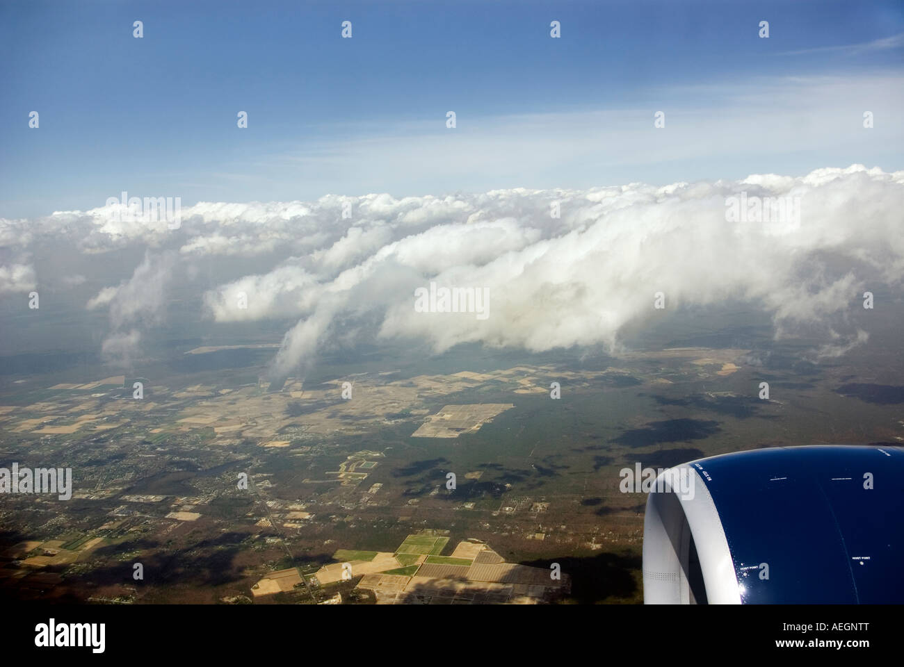 View of USA landmass from airplane at 50,000 ft Stock Photo - Alamy