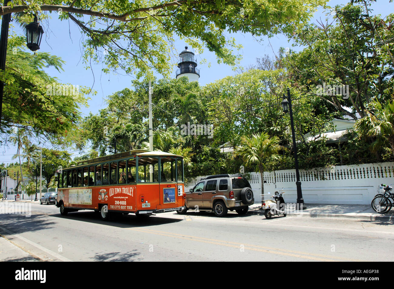 Florida Key West Trolley Stock Photo - Alamy