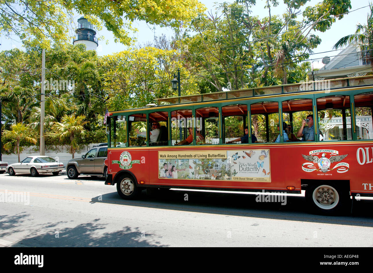 Florida Key West Trolley Stock Photo - Alamy