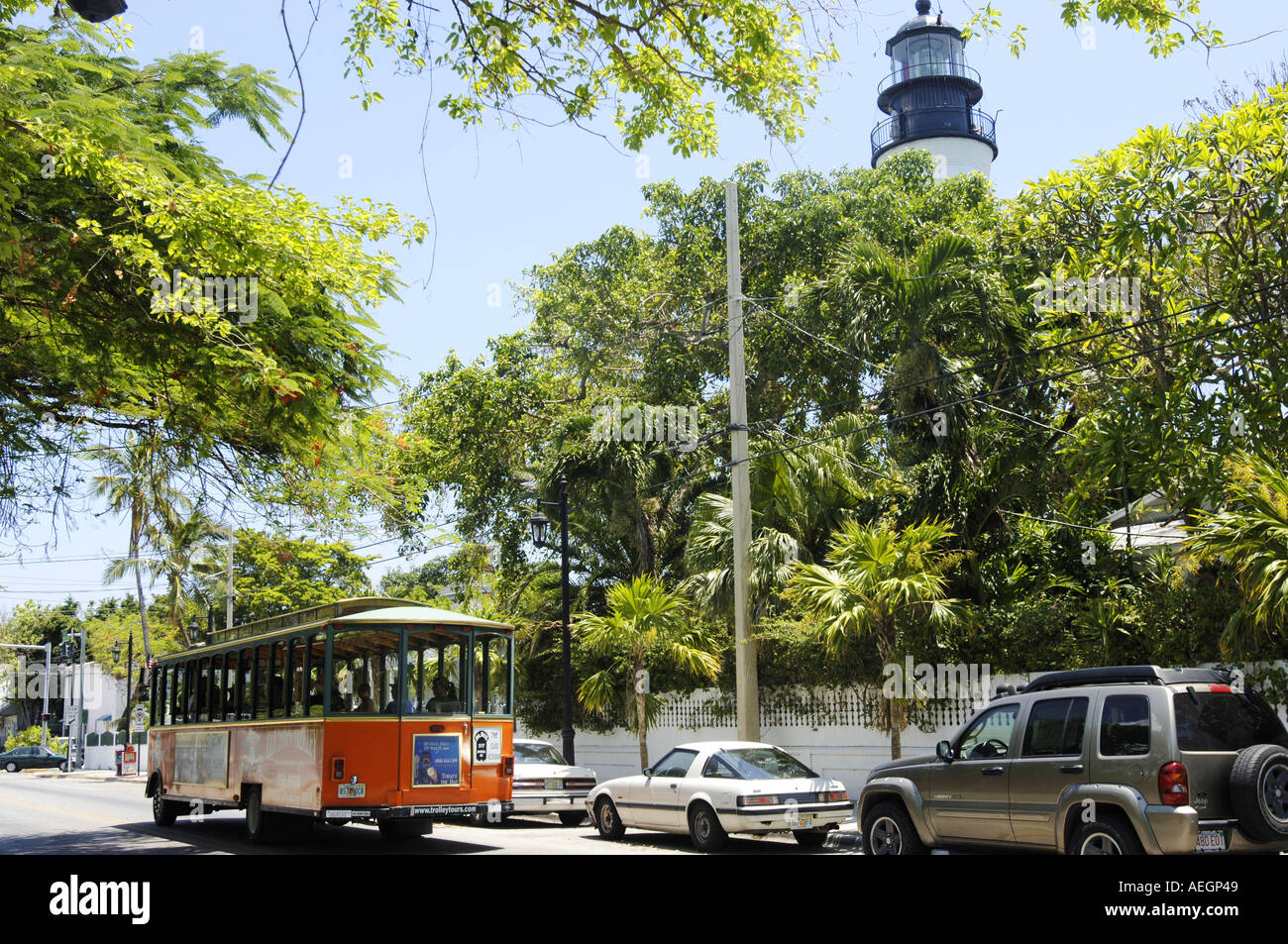 Florida Key West Trolley Stock Photo - Alamy