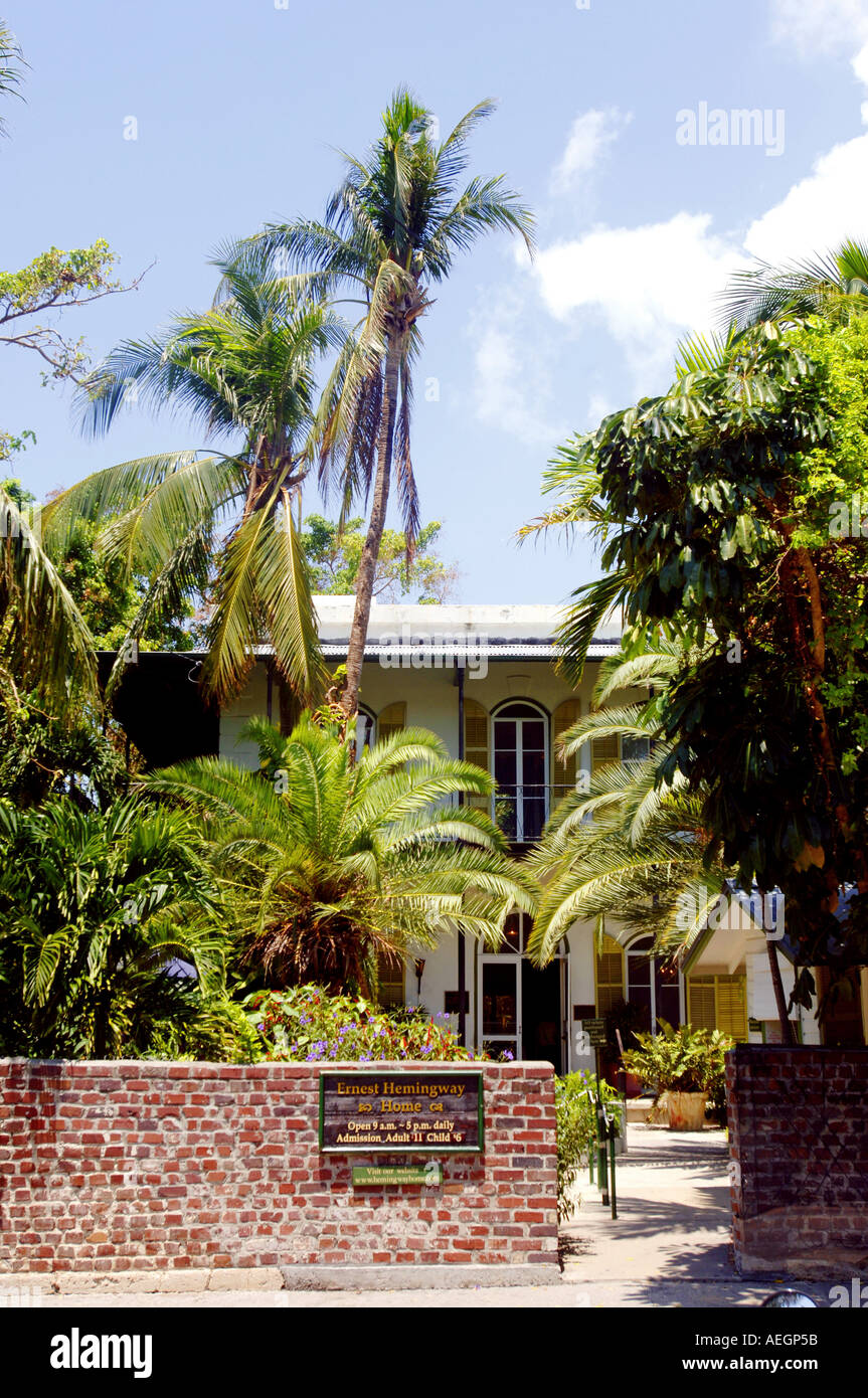 Florida Key West Ernest Hemingway Home Museum Stock Photo - Alamy