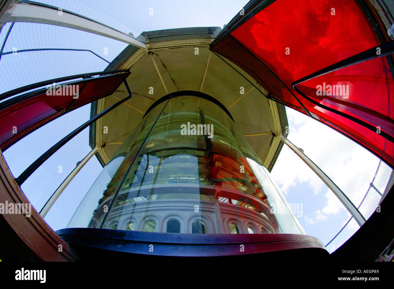 Florida Key West Light House Third Order Fresnel lens Stock Photo - Alamy