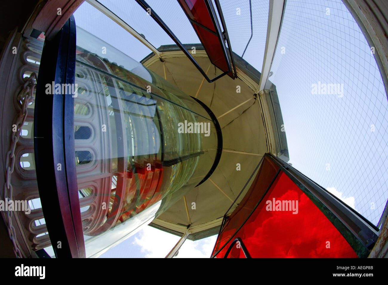 Florida Key West Light House Third Order Fresnel lens Stock Photo - Alamy
