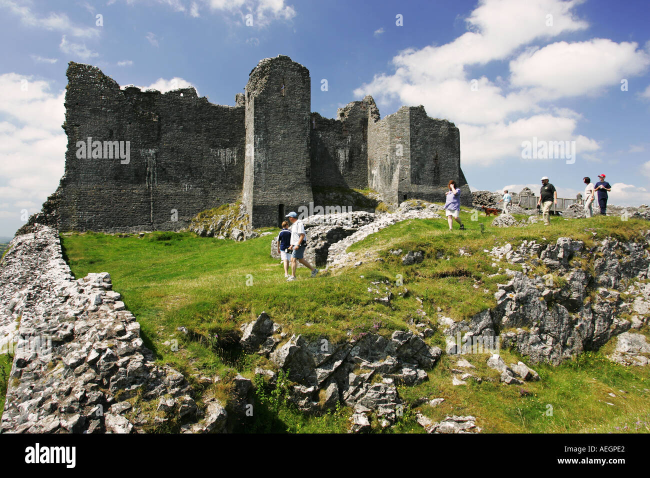 Tourists swarm this popular Welsh historical monument attraction Carreg ...