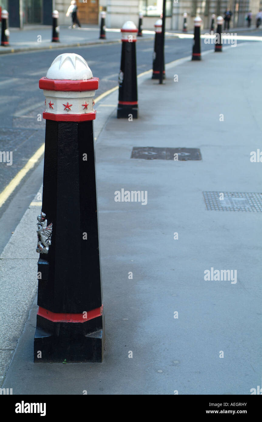 Decorated bollards in the City of London Stock Photo - Alamy