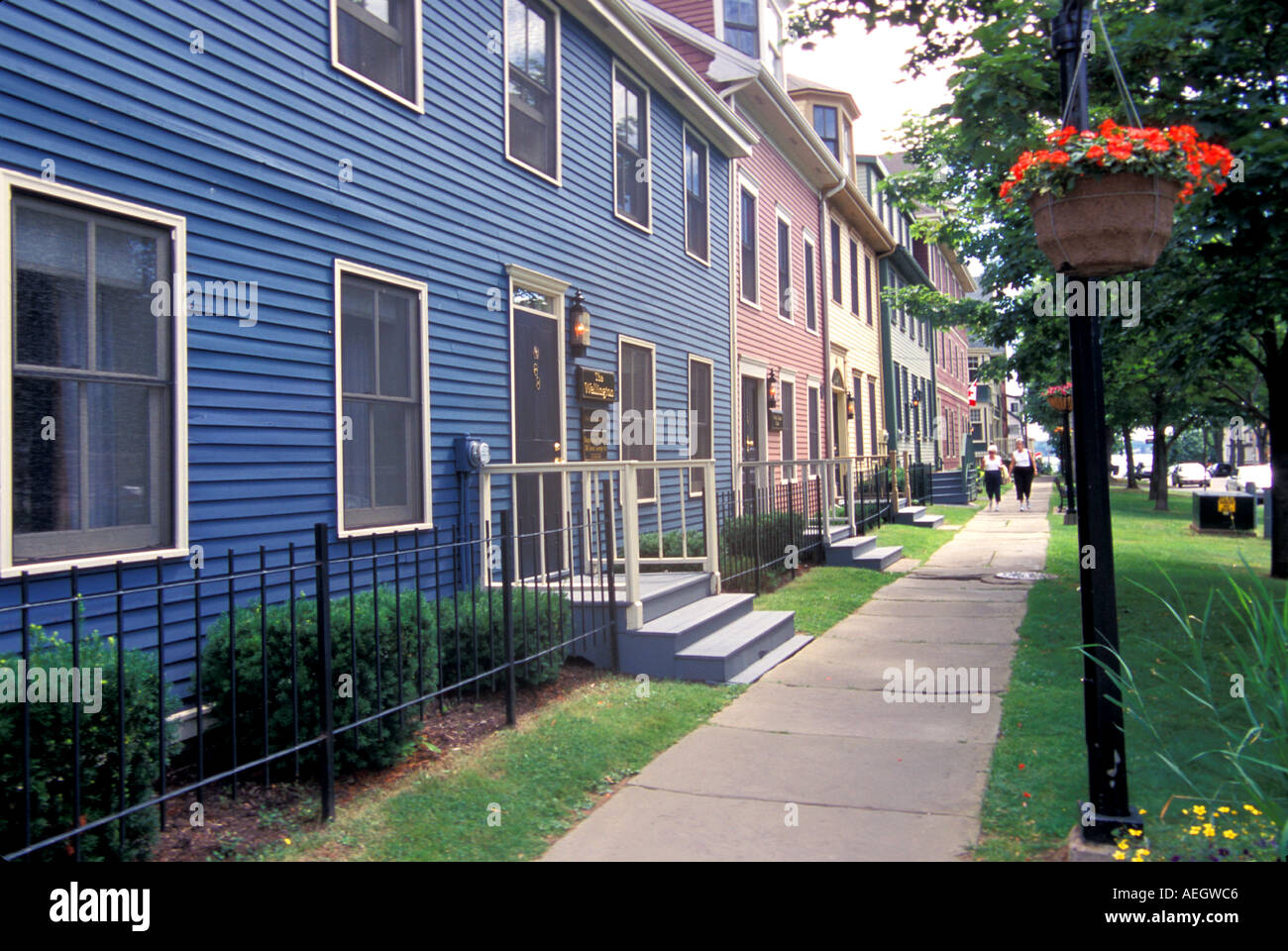 Canada Prince Edward Island Charlottetown colonial row houses Stock ...